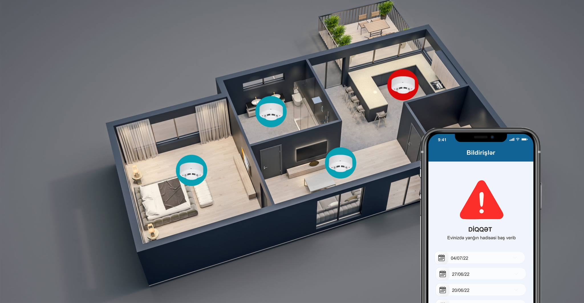 Ağıllı yanğın sistemi - Bakıda ağıllı yanğın sistemi sifarişi və qiyməti